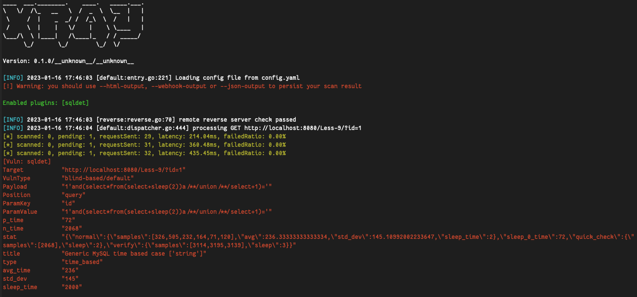 xray扫不出来时间盲注吗？ · Issue #1706 · chaitin/xray · GitHub