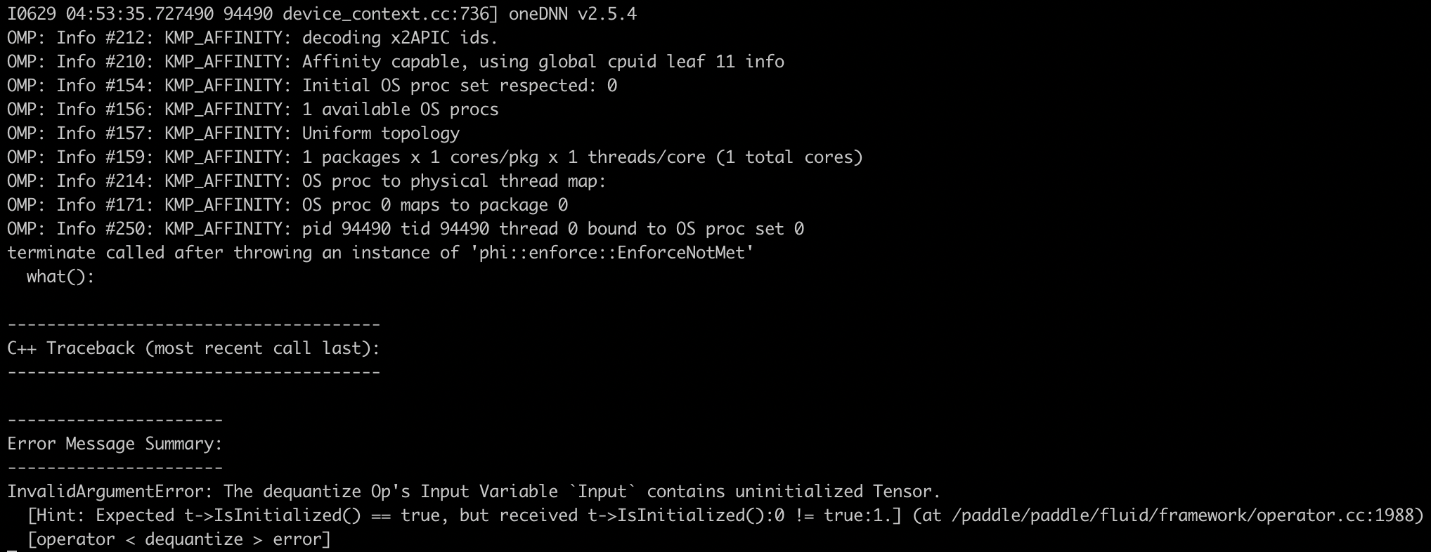 [Low priority] Ernie3.0 reports an error when inference with MKLDNN BF16 · Issue #43619 ...