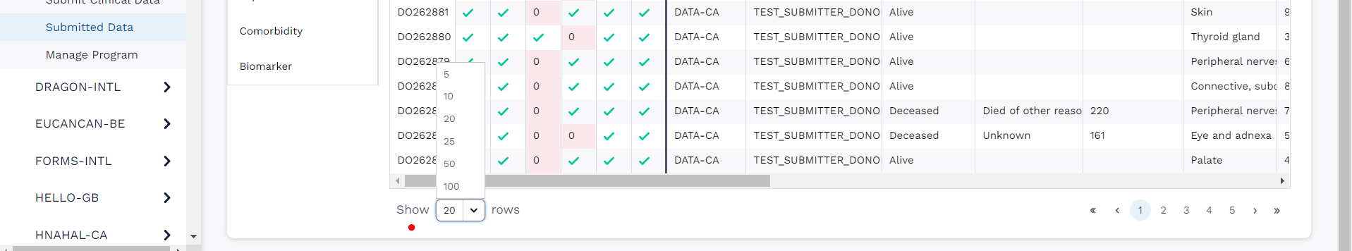 🐛 [UI] Broken UI for row count display · Issue #2428 · icgc-argo ...