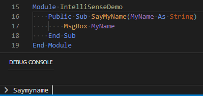 Enable IntelliSense in the Debug Console · Issue #272 · twinbasic/twinbasic · GitHub