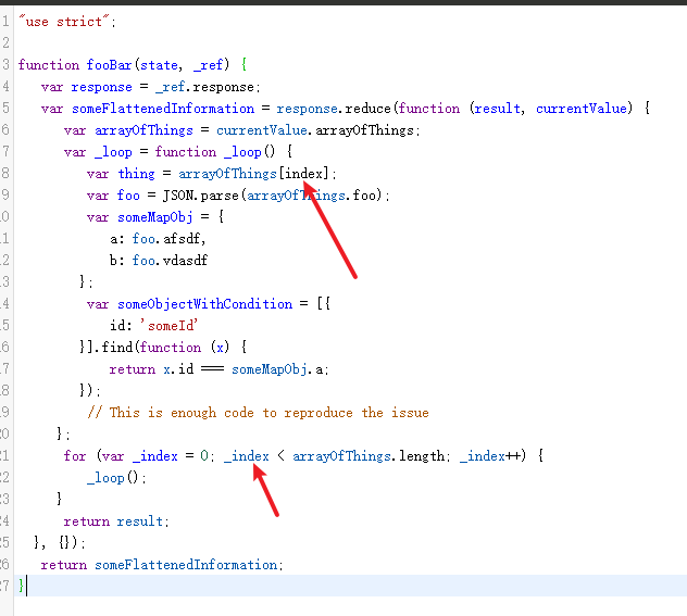 Bug Transform Error When Use Two Loops In One Function With Babelplugin Transform Block 