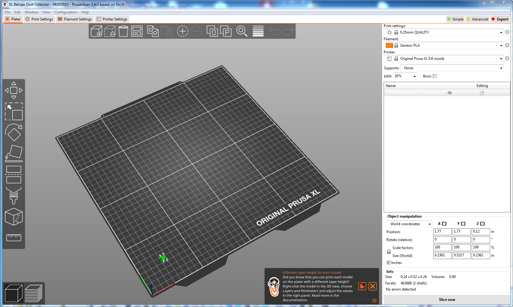 Importing STL in Inches with XL profile does not import correctly · Issue #10862 · prusa3d ...