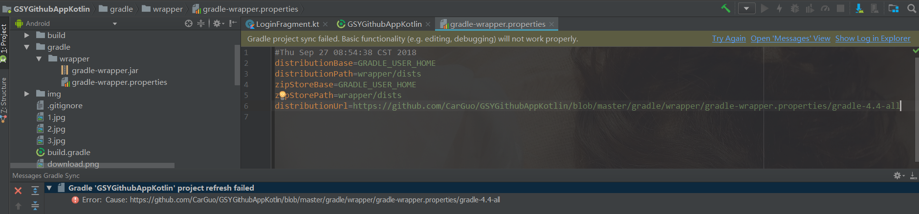 你好，项目在Android studio3.0上构建时一直报Error:A problem occurred configuring project ':app'.请问这是什么情况 ...