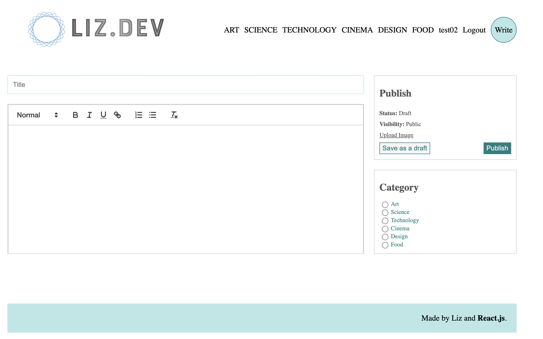 GitHub - lizwxy0501/Blog-Application