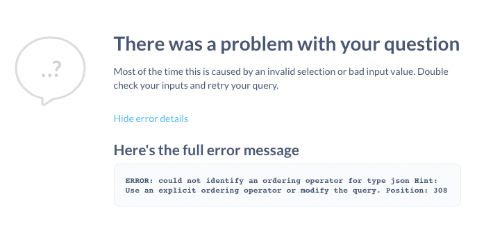 Metrics Suggests invalid grouping fields. · Issue #24716 · metabase/metabase · GitHub