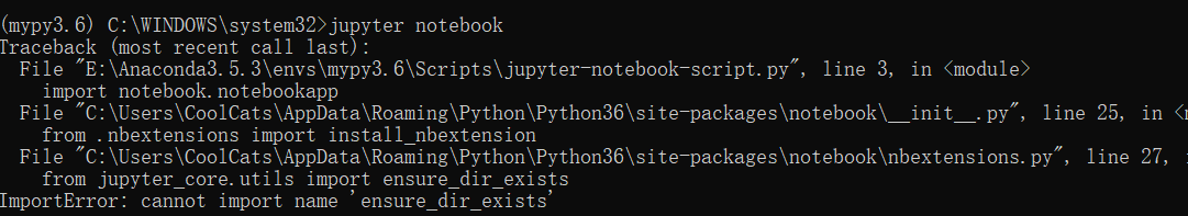 ImportError: cannot import name 'ensure_dir_exists' · Issue #4574 · jupyter/notebook · GitHub