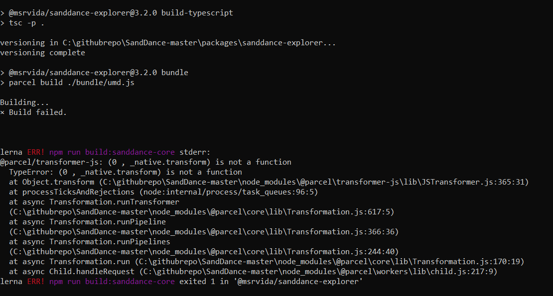 Building sanddance-explorer package · Issue #391 · microsoft/SandDance ...