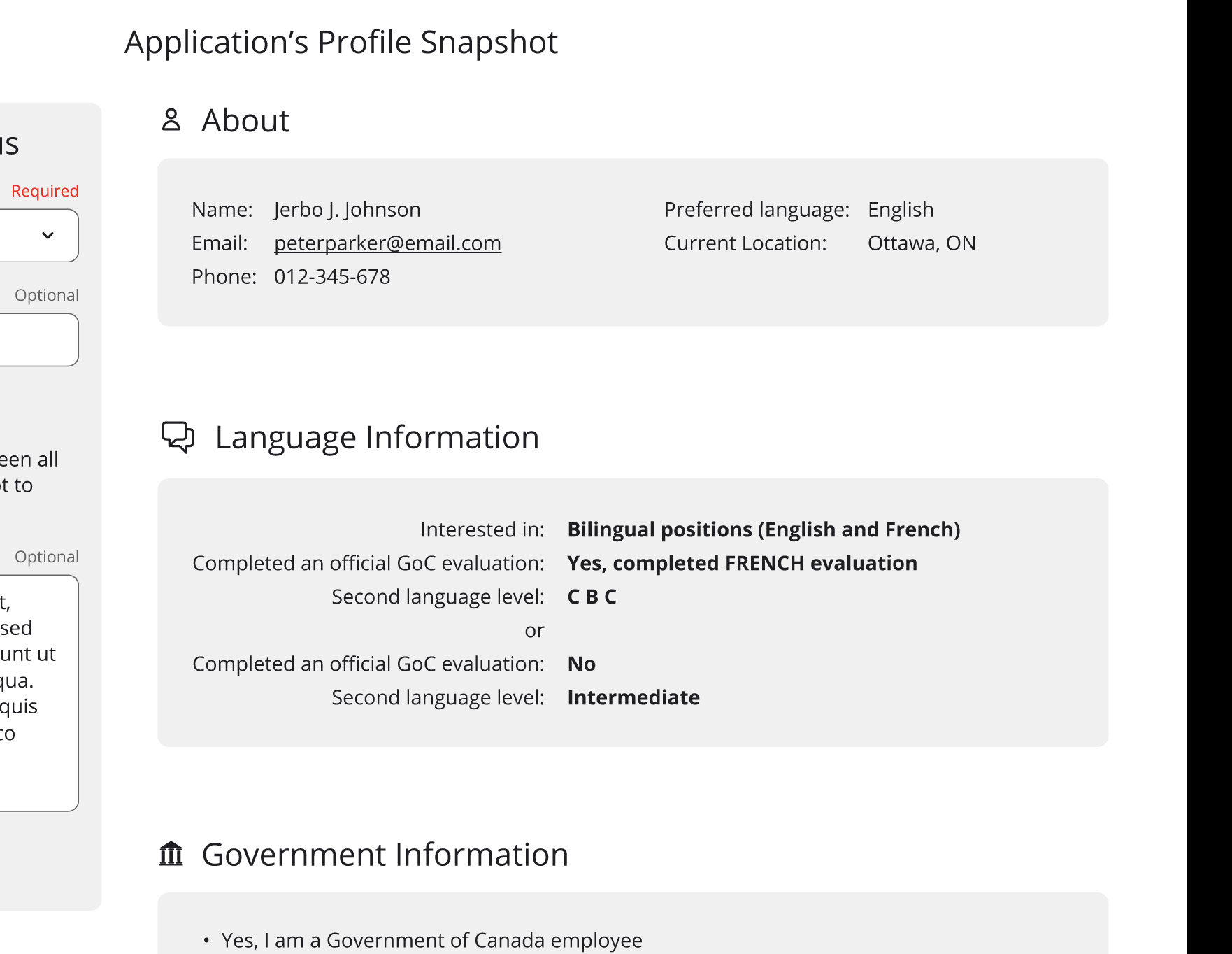 Create the snapshot page where admin can see the application as submitted · Issue #3690 · GCTC ...