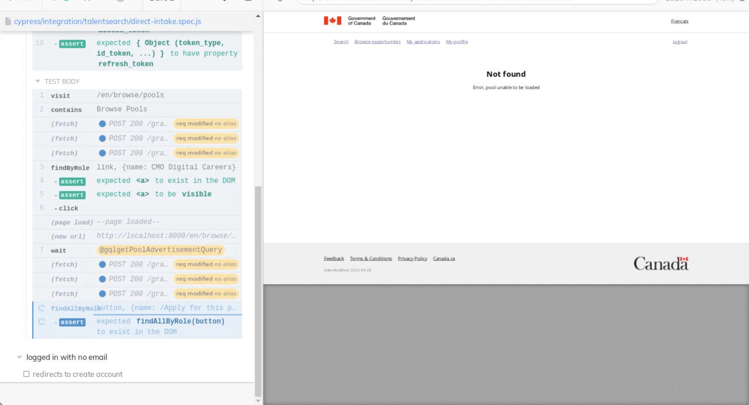 Fix Cypress · Issue #4035 · GCTC-NTGC/gc-digital-talent · GitHub