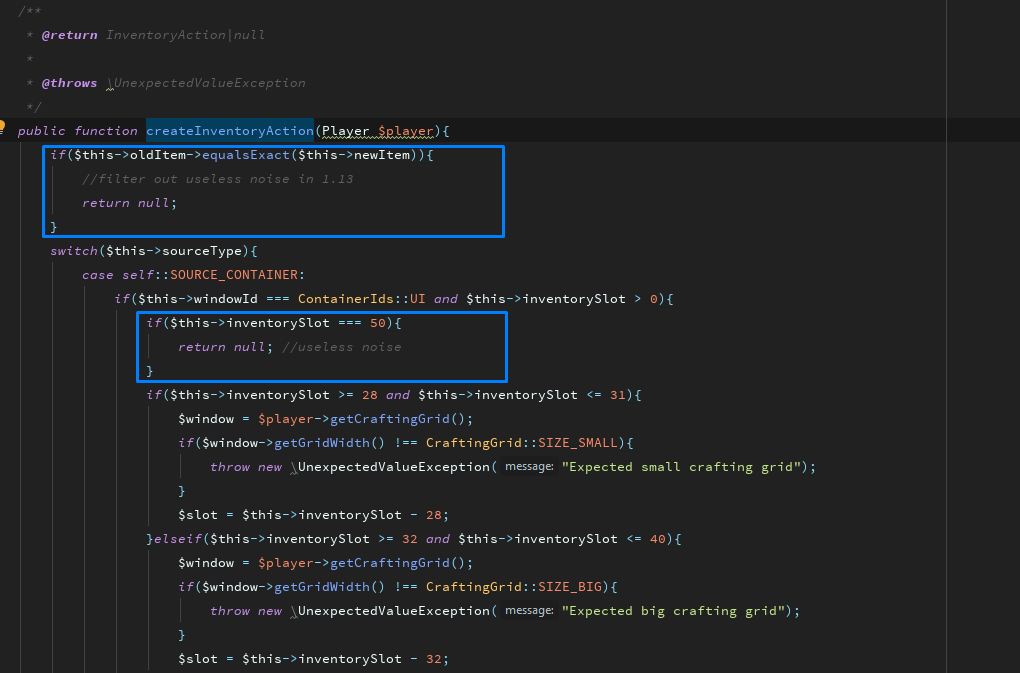 Inventory item drop bug, addition · Issue #3343 · pmmp/PocketMine-MP · GitHub