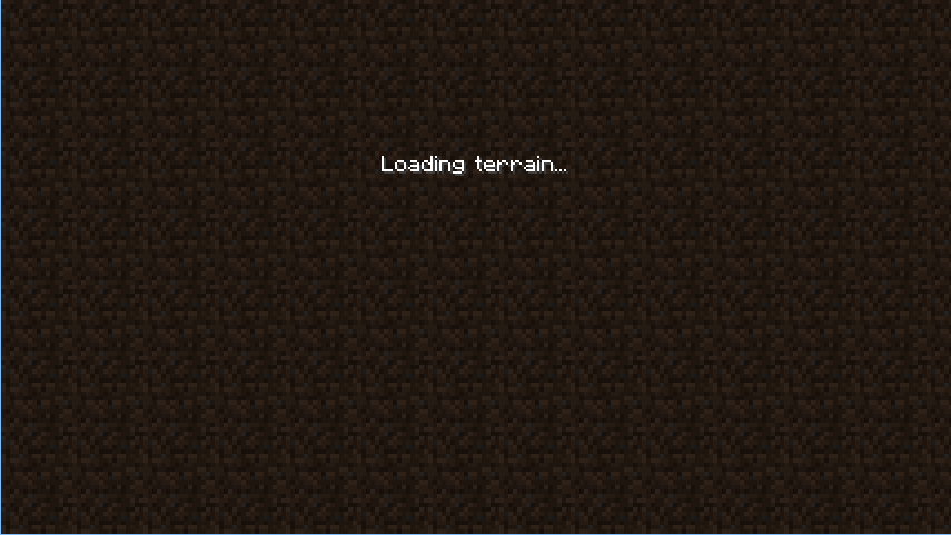 "Loading terrain" screen when going through nether portal for first ...