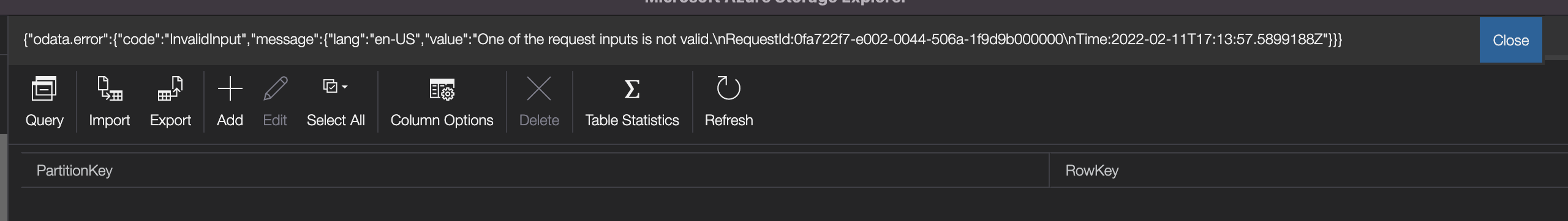 InvalidInput ODATA Error: One of the request inputs is not valid. · Issue #5434 · microsoft ...