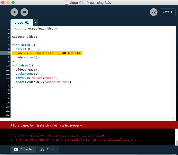 Video# A library relies on native code that's not available. Or only ...