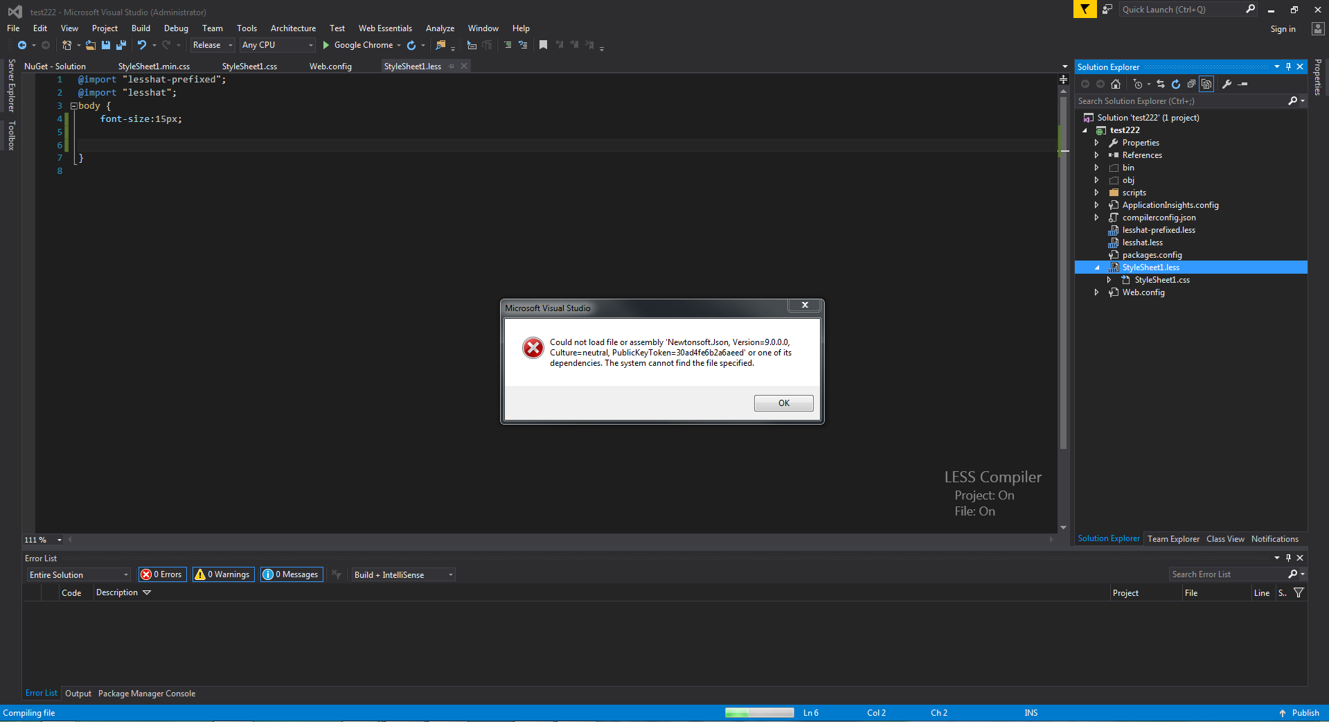 "WebCompile" is not run · Issue #383 · madskristensen/WebCompiler · GitHub