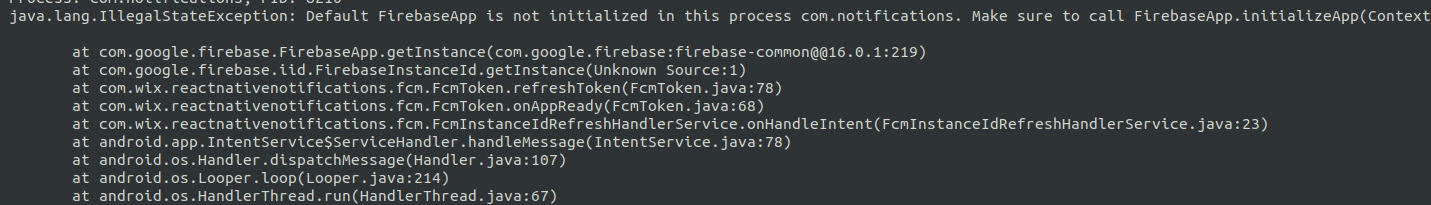 App crashes when not configured with firebase · Issue #632 · wix/react ...