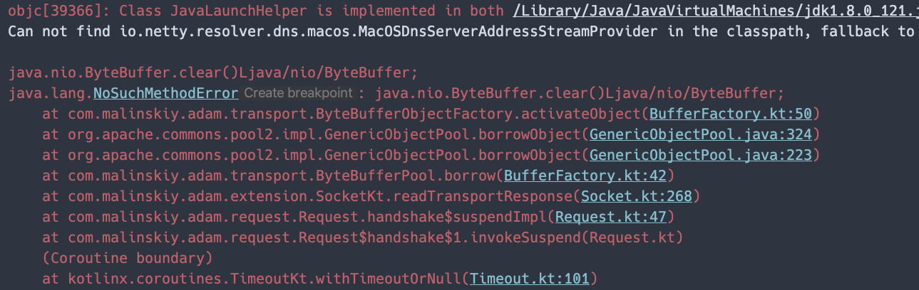 NoSuchMethodError: ByteBuffer.clear() on JDK 1.8 After 0.4.0 update · Issue #59 · Malinskiy/adam ...