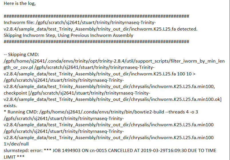 Trinity fail on the sample test data in the Chrysalis step · Issue #672 ...