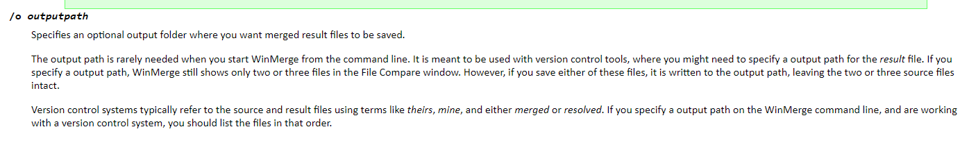 WinMergeU - CLI - How to get the output of two file comparision in ...