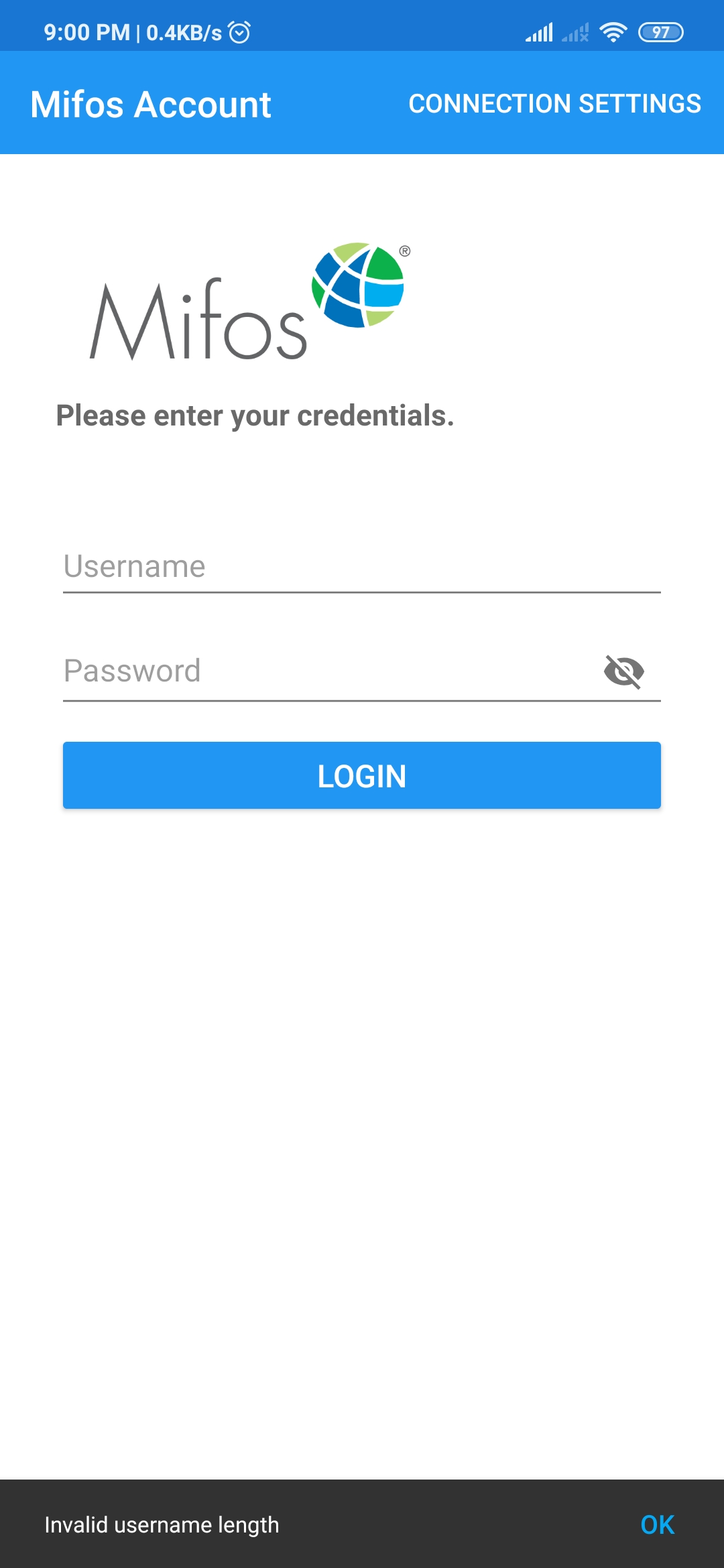 Incorrect Snack Bar Message In Login Activity · Issue 1364 · Openmf Android Client · Github