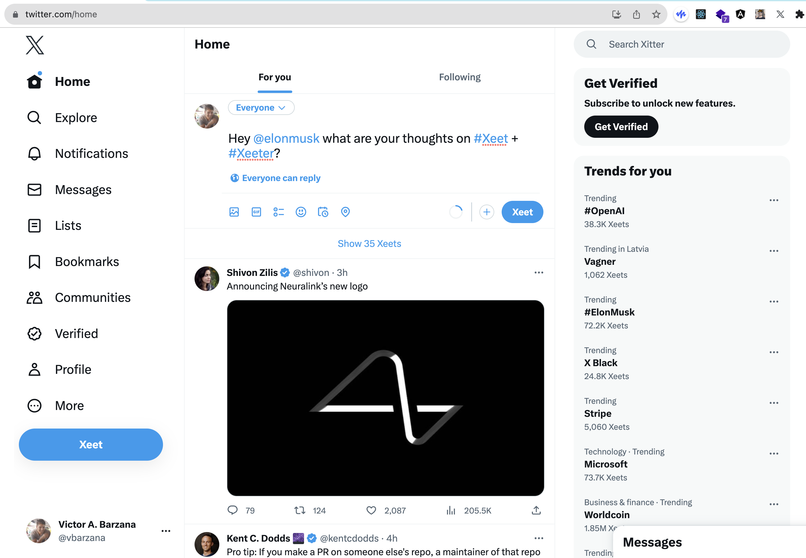 GitHub - vbarzana/xitter: A chrome extension that replaces in twitter ...