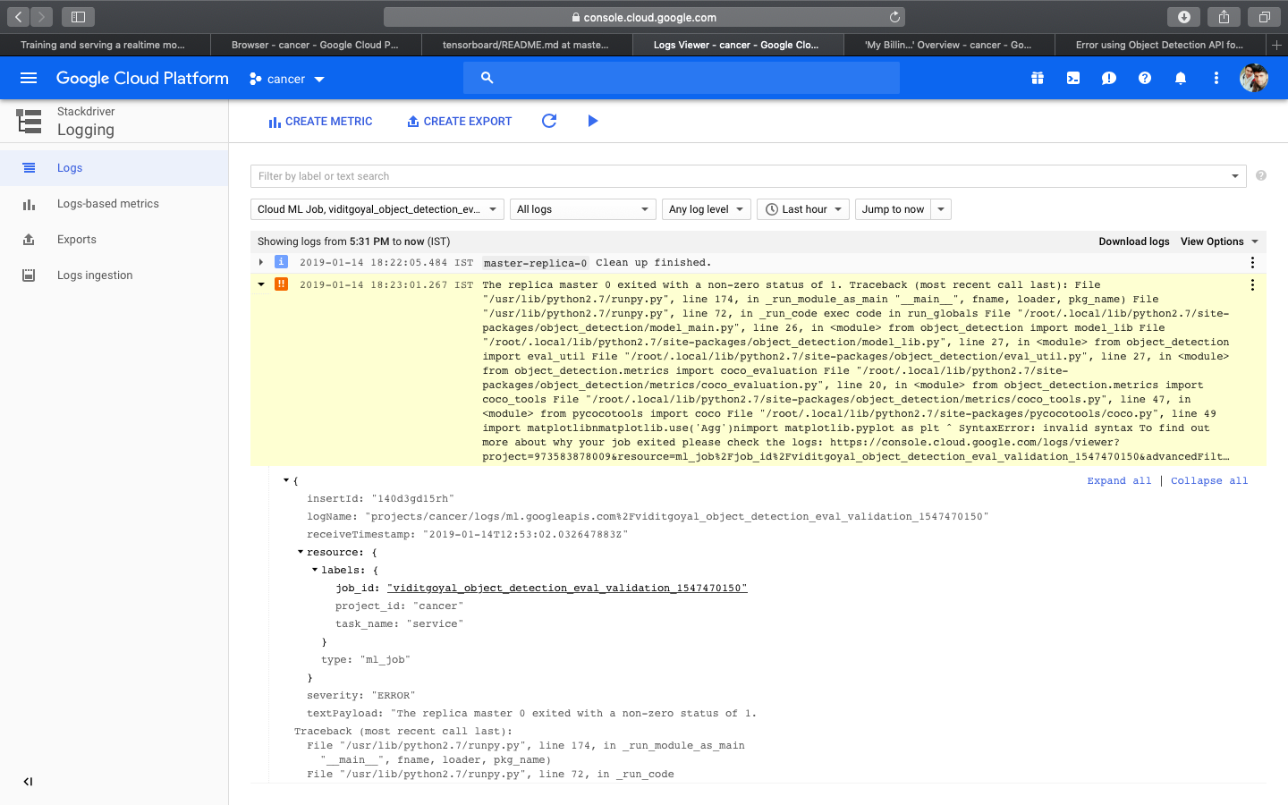 Error using Object Detection API for Google cloud ML training · Issue #175 · GoogleCloudPlatform ...