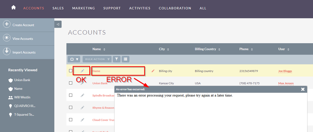 7.9.6 Cannot view account details · Issue #4380 · salesagility/SuiteCRM ...