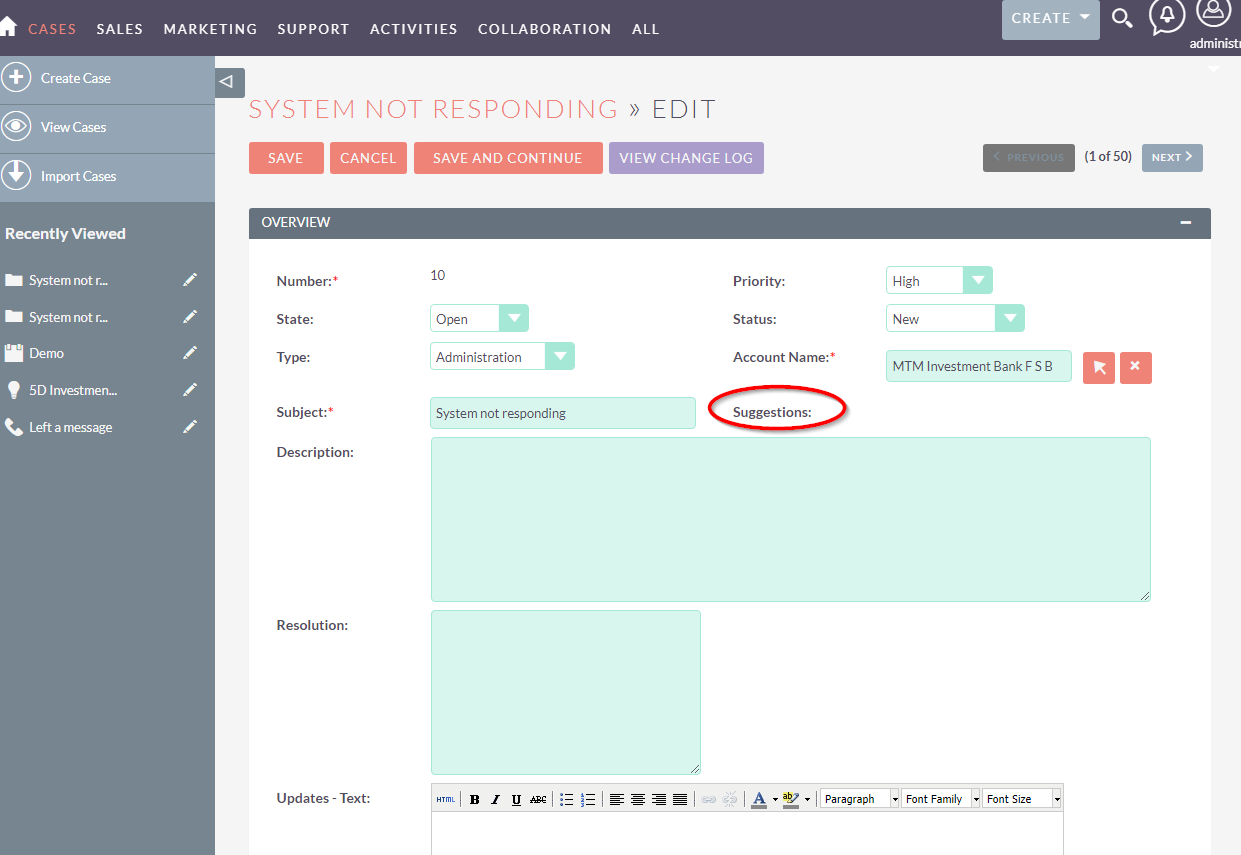 Text Field Missing For Suggestions Label · Issue 7647 · Salesagilitysuitecrm · Github