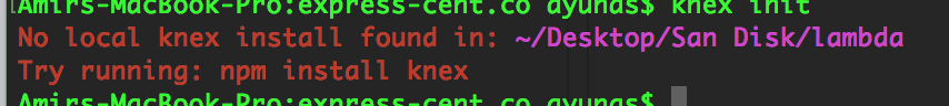 Knex Cli Command Not Working · Issue 1077 · Knexknex · Github