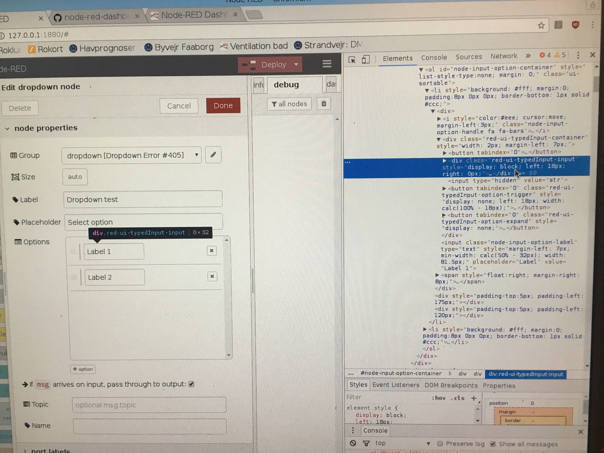 Uidropdown Dont Show Value In List · Issue 405 · Node Rednode Red Dashboard · Github