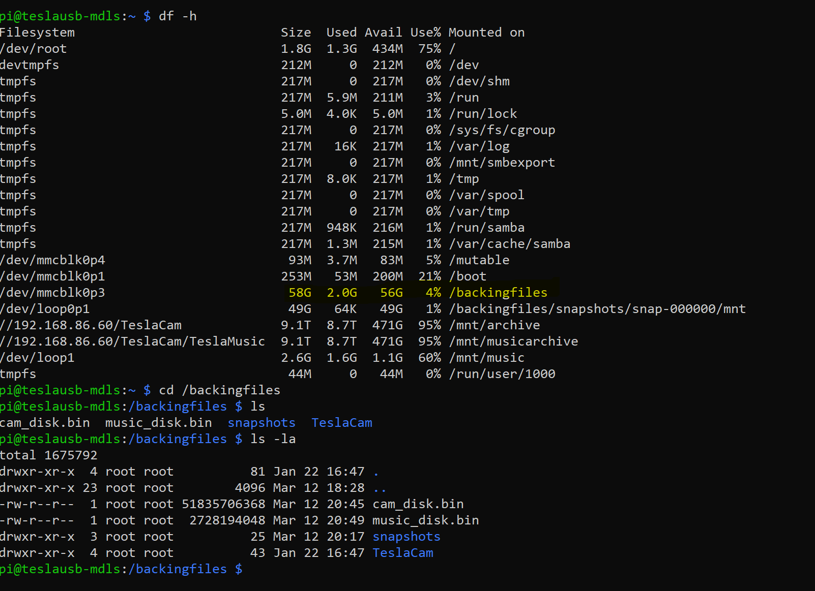 TeslaUSB Drive Full - Stuck Still? (Model S / MCU1 / AP2.5 / 2020.8.1 ...