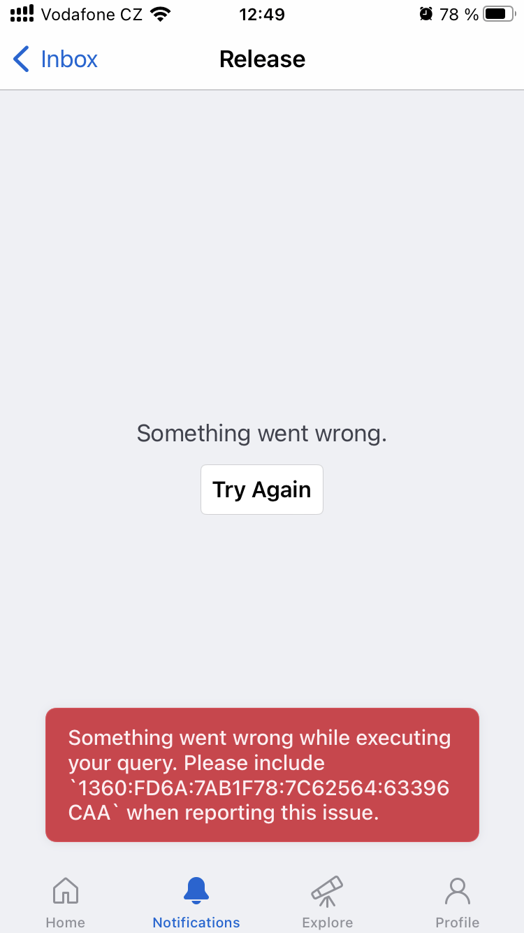 Unable to open notifications of new release · community · Discussion ...
