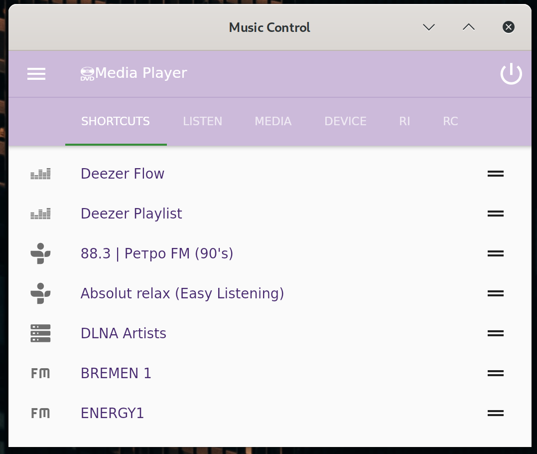 Allow shortcuts for FM/DAB radio input · Issue #223 · mkulesh/onpc · GitHub