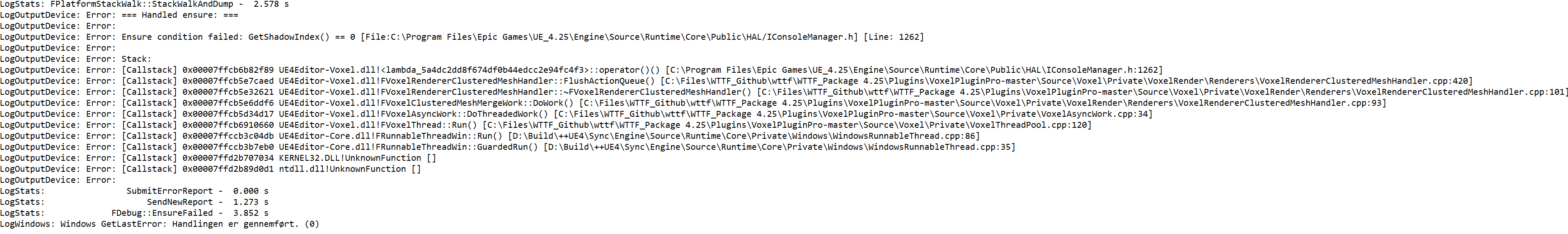 Ensure condition failed: get ShadowIndex() == 0 crash · Issue #351 · VoxelPlugin ...