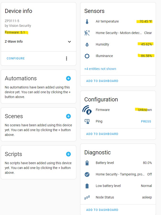 vision 4in1 multisensor -zp3111 - Temp/Humidity/Luminance Values Stuck · Issue #78845 · home ...