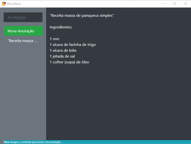GitHub - EricCastr0/projetoBlocoPluss: Projeto feito em electronjs para fins de estudo.