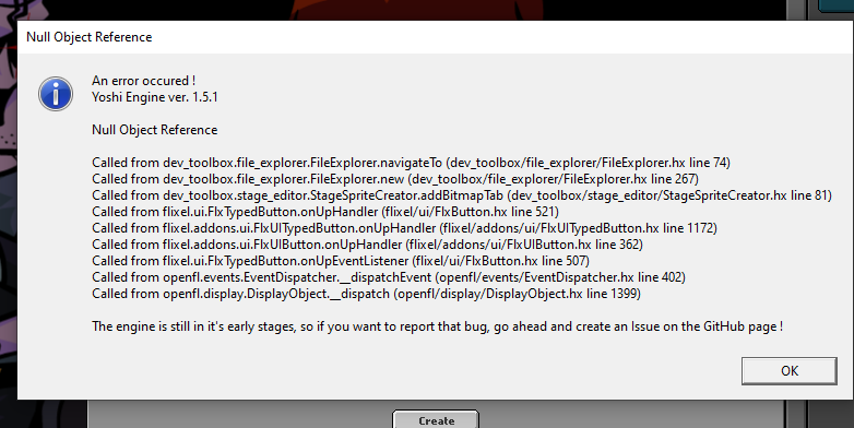Null Object Reference when adding new sprite in Stage Editor · Issue #48 · CodenameCrew ...
