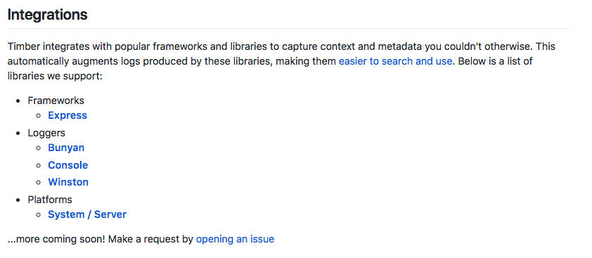 Integration with console not found · Issue #83 · vectordotdev/timber-node · GitHub