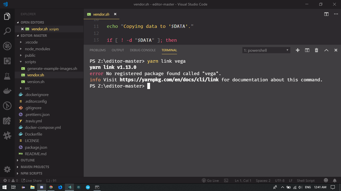 Yarn Link Vega Results In Error · Issue 214 · Vega Editor · Github