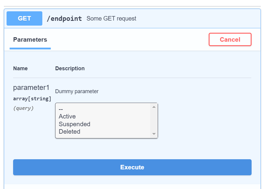 Try Request Not Initiated Without Selecting Any Of The Available Options From Enum · Issue