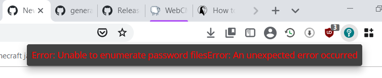 Error: Unable to enumerate password filesError: An unexpected error occurred · Issue #219 ...