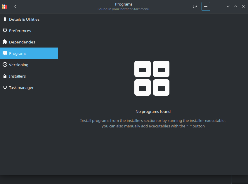 [BUG] Can't manually add an executable to Programs · Issue #976 · bottlesdevs/Bottles · GitHub