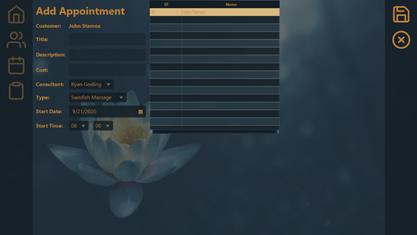 GitHub - trev-sm/MassageManager: Appointment manager and point of sale for a fake Massage ...