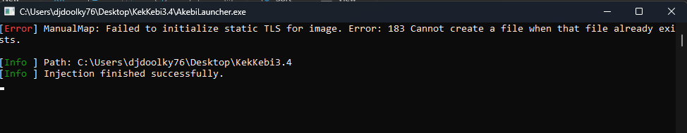 Failed To Initiate Static Tls For Image Error 183 · Issue 12 · Akebi 4010