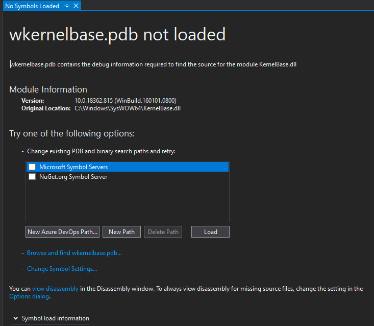kernelbase.pdb not loaded Crash · Issue #101 · Kalima-Entertainment/Fallout_Strategy · GitHub