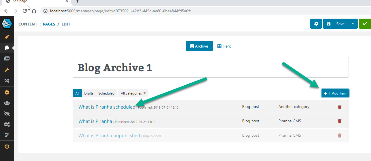 Cannot Edit Add Blog Item · Issue 677 · Piranhacms Re · Github
