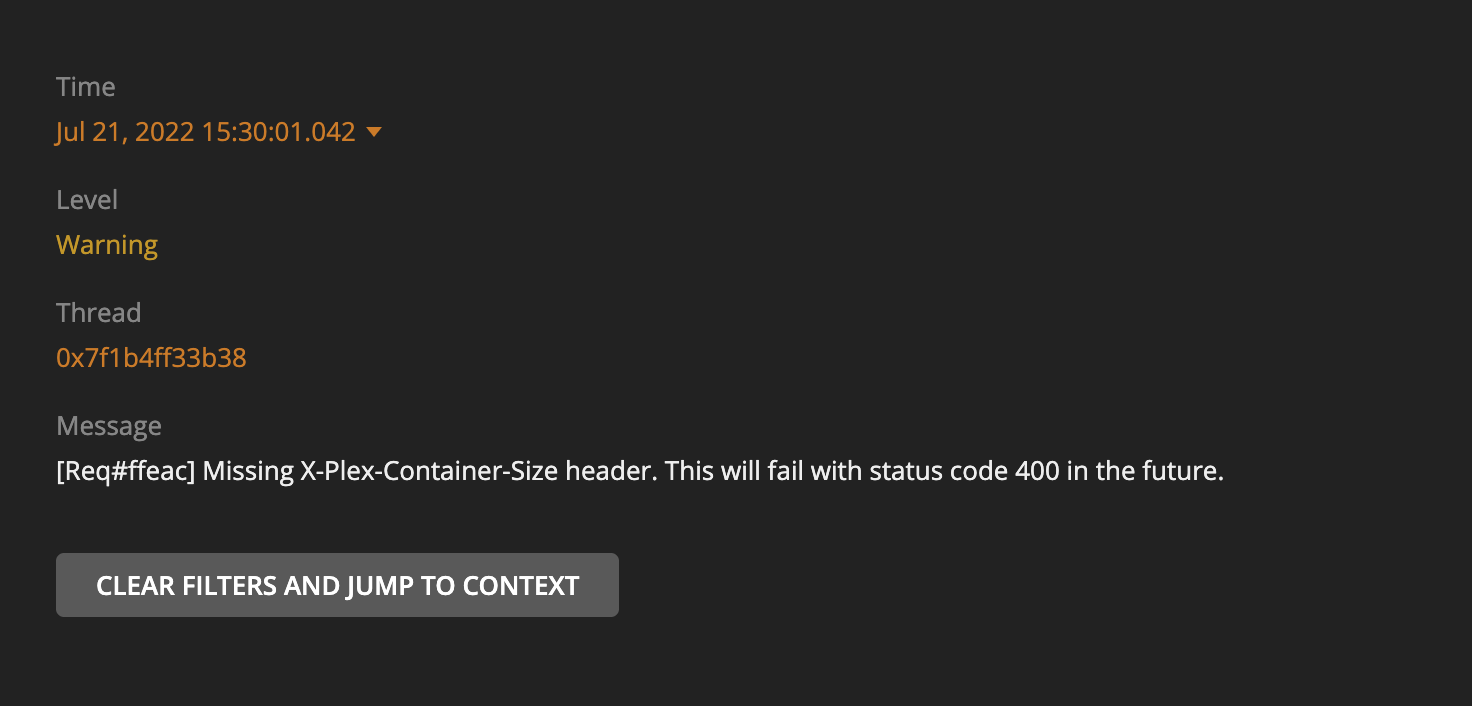 API calls to Plex are missing X-Plex-Container-Size header · Issue #2865 · sct/overseerr · GitHub
