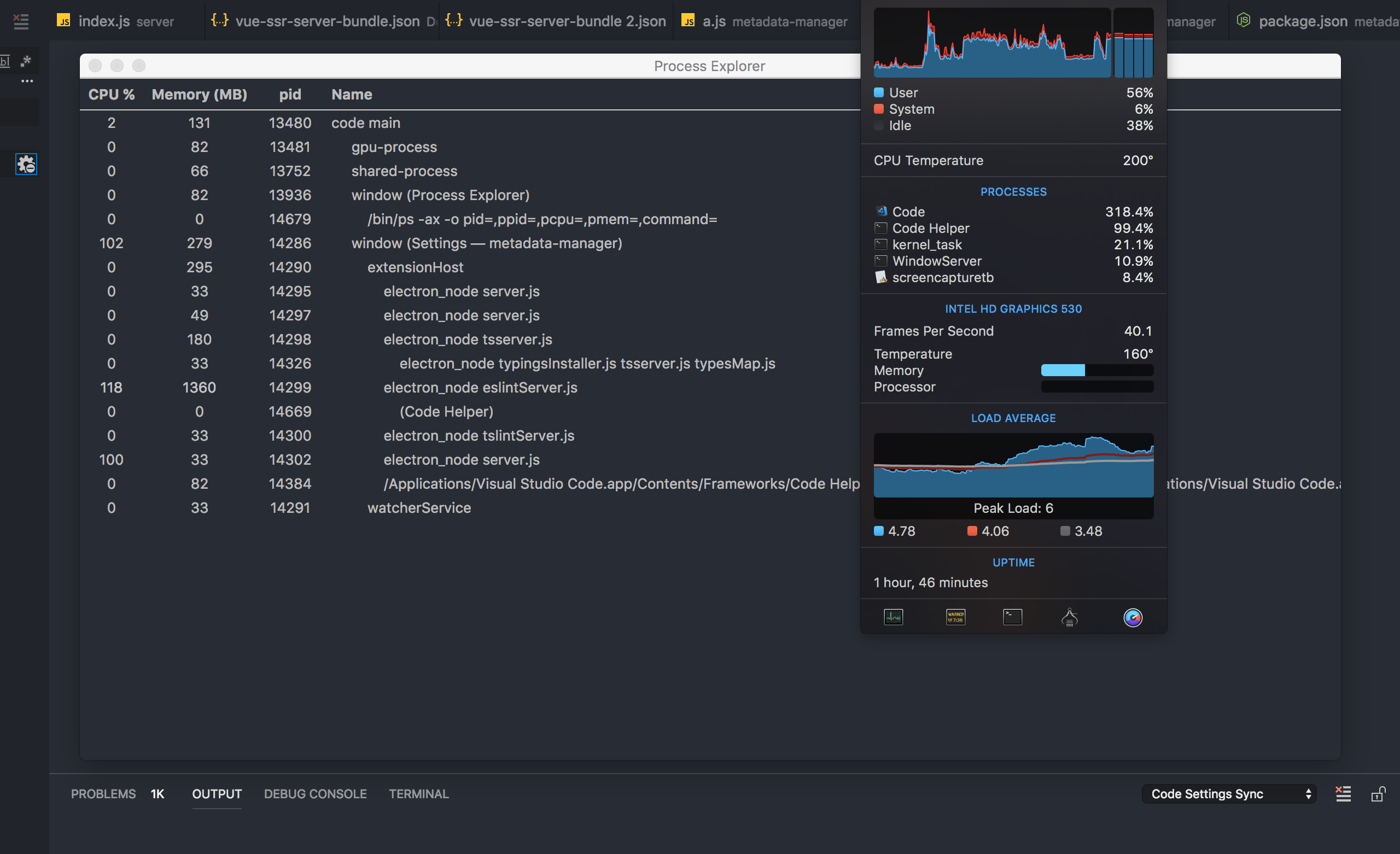 High Cpu Usage In Mac · Issue 58671 · Microsoftvscode · Github