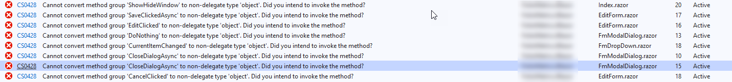 Cannot Convert Method Group Startsearch To Non Delegate Type Object Did You Intend To