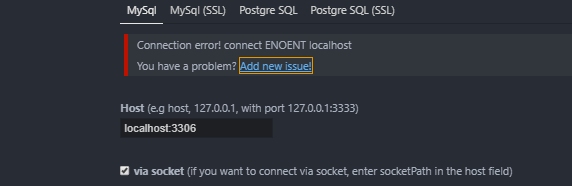can't connet mysql through vs code · Issue #147 · Bajdzis/vscode-database · GitHub