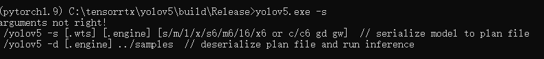 arguments not right! · Issue #736 · wang-xinyu/tensorrtx · GitHub